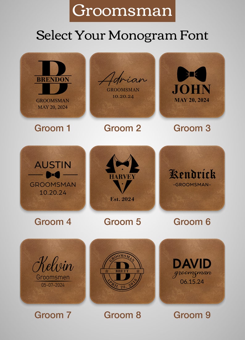 Groomsmen Gifts SET of 9 or Only 1 Proposal Leather Toiletry Bag Gift ...