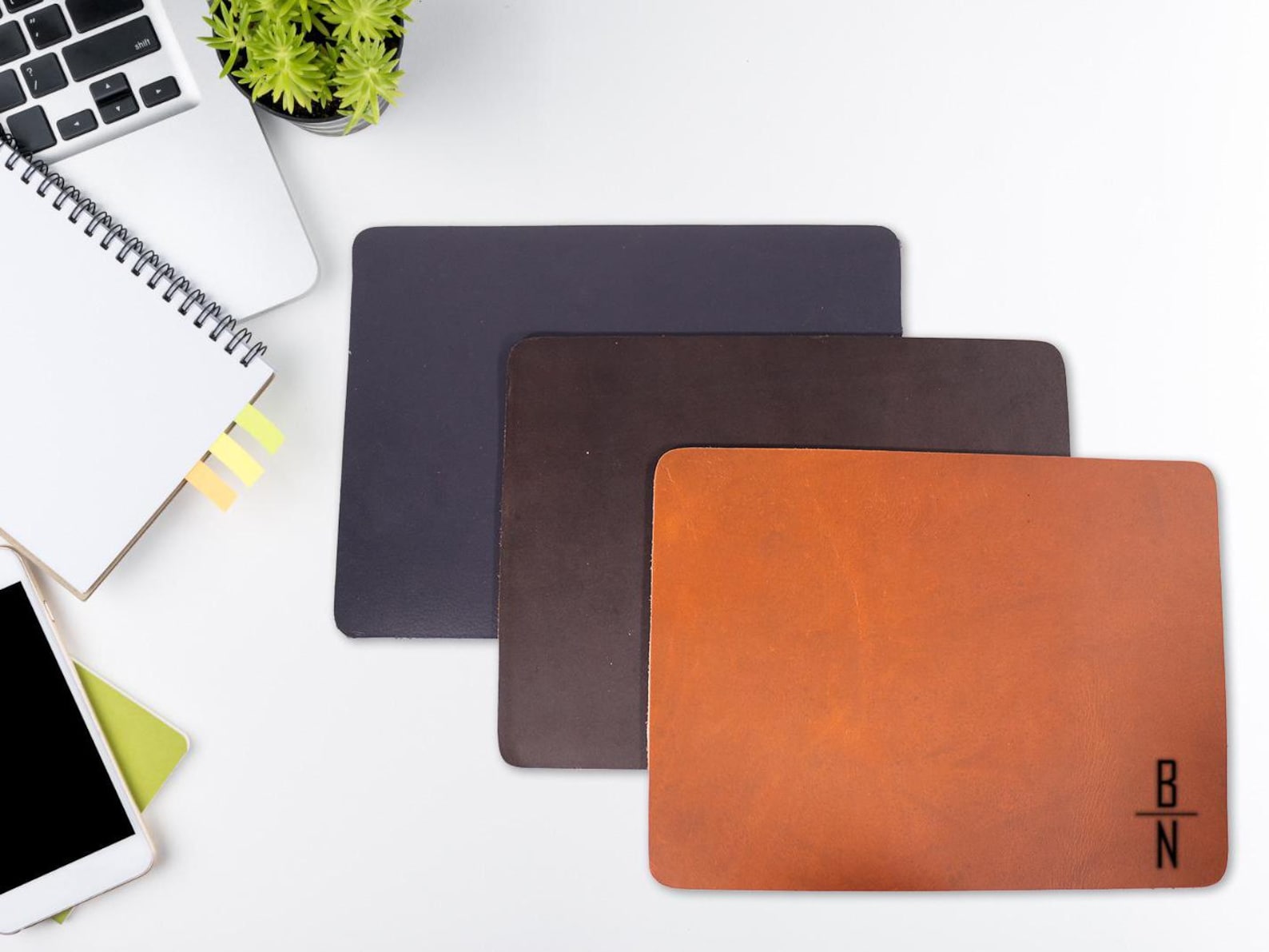 Leather Mouse Pad, Personalized Leather Mousepad, Gift for Him, Gift ...