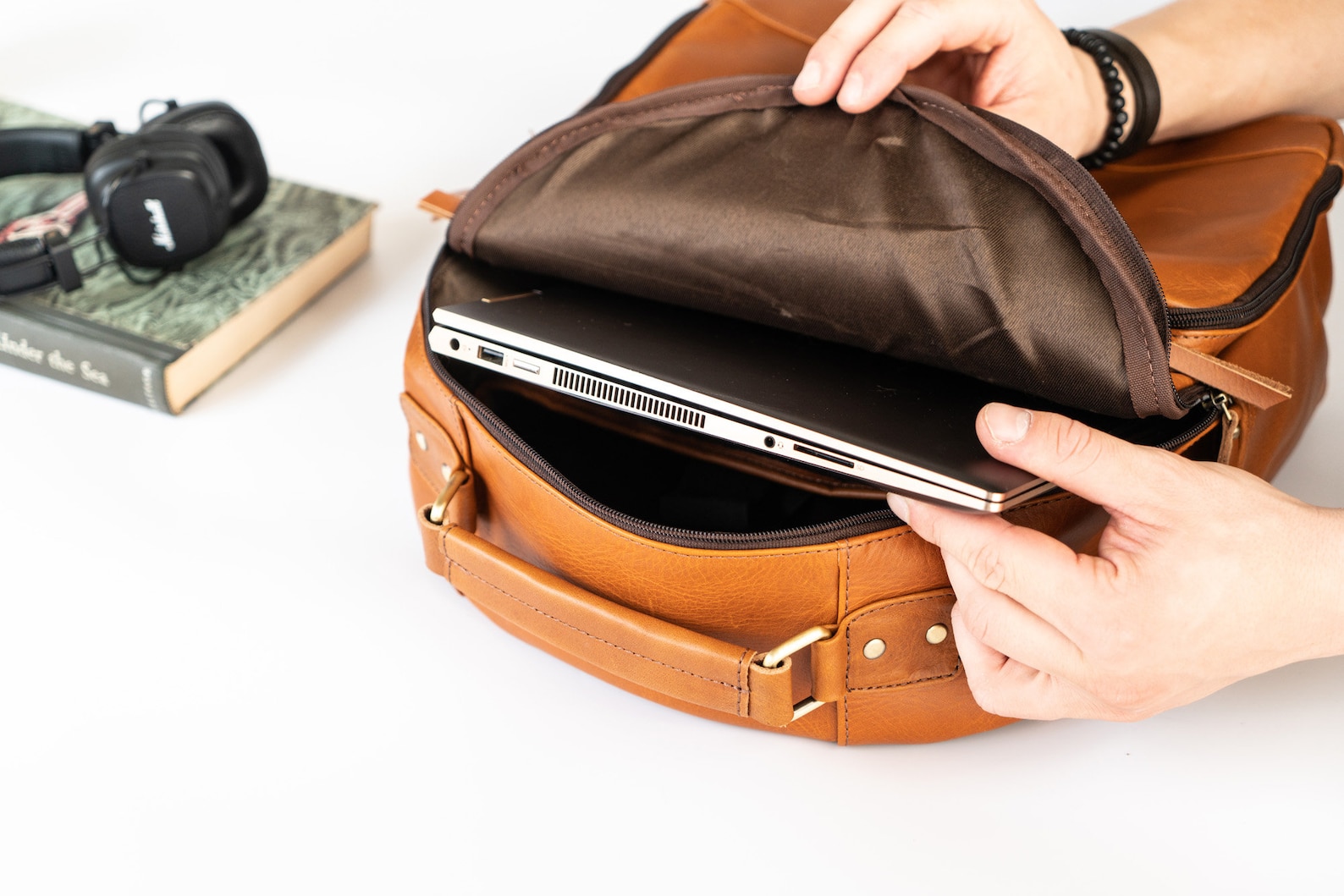 Teacher Backpackdaily Backpack Bagmonogram Leather - Etsy