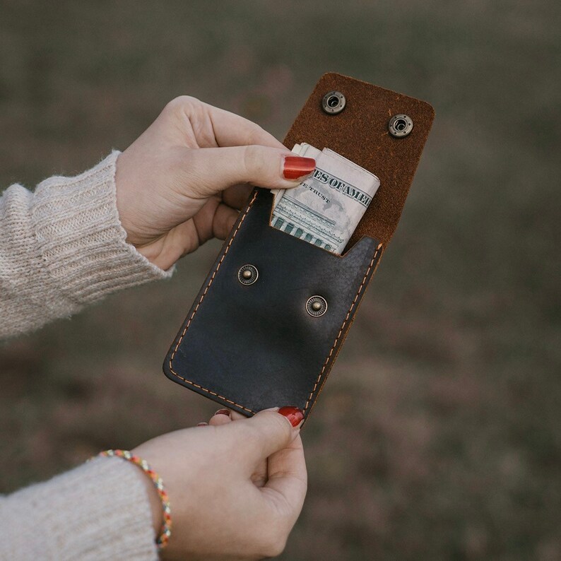 Personalized Leather Card Holder Handmade Slim Leather - Etsy
