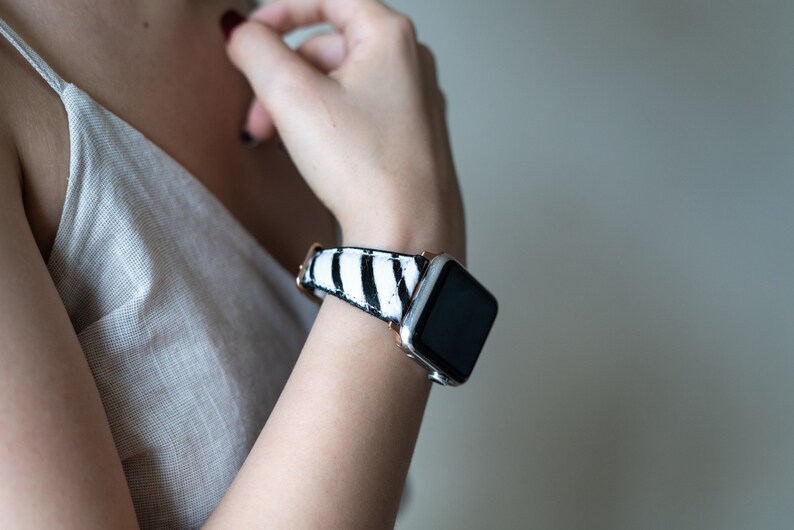 Cream Leather Fitbit Versa1 2 Watch Band, Rose Gold Fitbit Versa, Slim ...