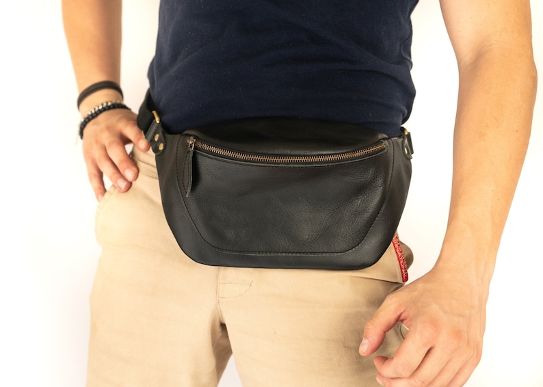 Personalized Leather Belt Bag Leather Fanny Pack Adjustable - Etsy