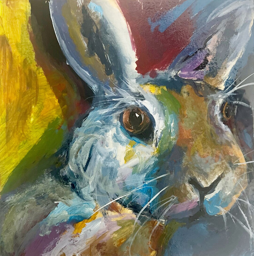 Custom Abstract Animal Portrait 20x20 Wrapped Canvas - Etsy