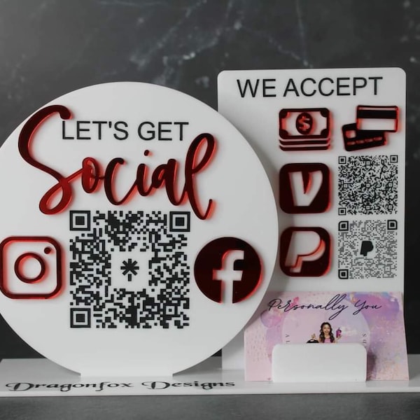 Acrylic Qr Code Sign - Etsy