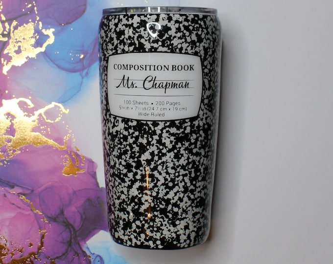 20 Oz Composition Notebook Tumbler Teacher Appreciation School Gift ...