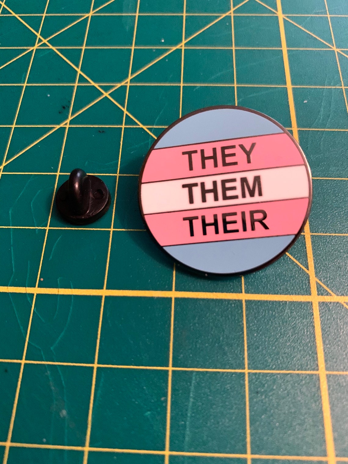 Gender Neutral Pronouns Hard Enamel Pin - Etsy