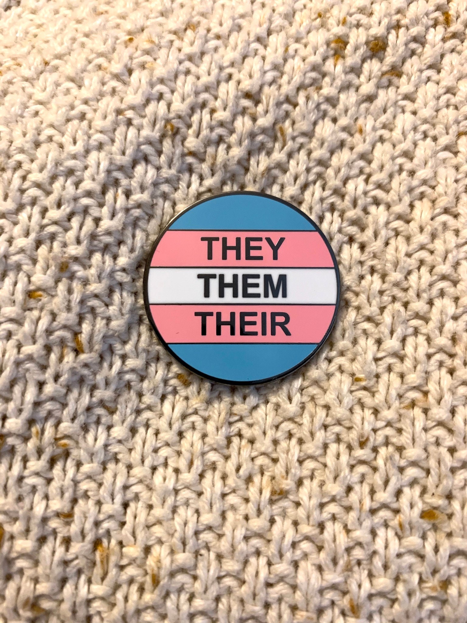 Gender Neutral Pronouns Hard Enamel Pin - Etsy