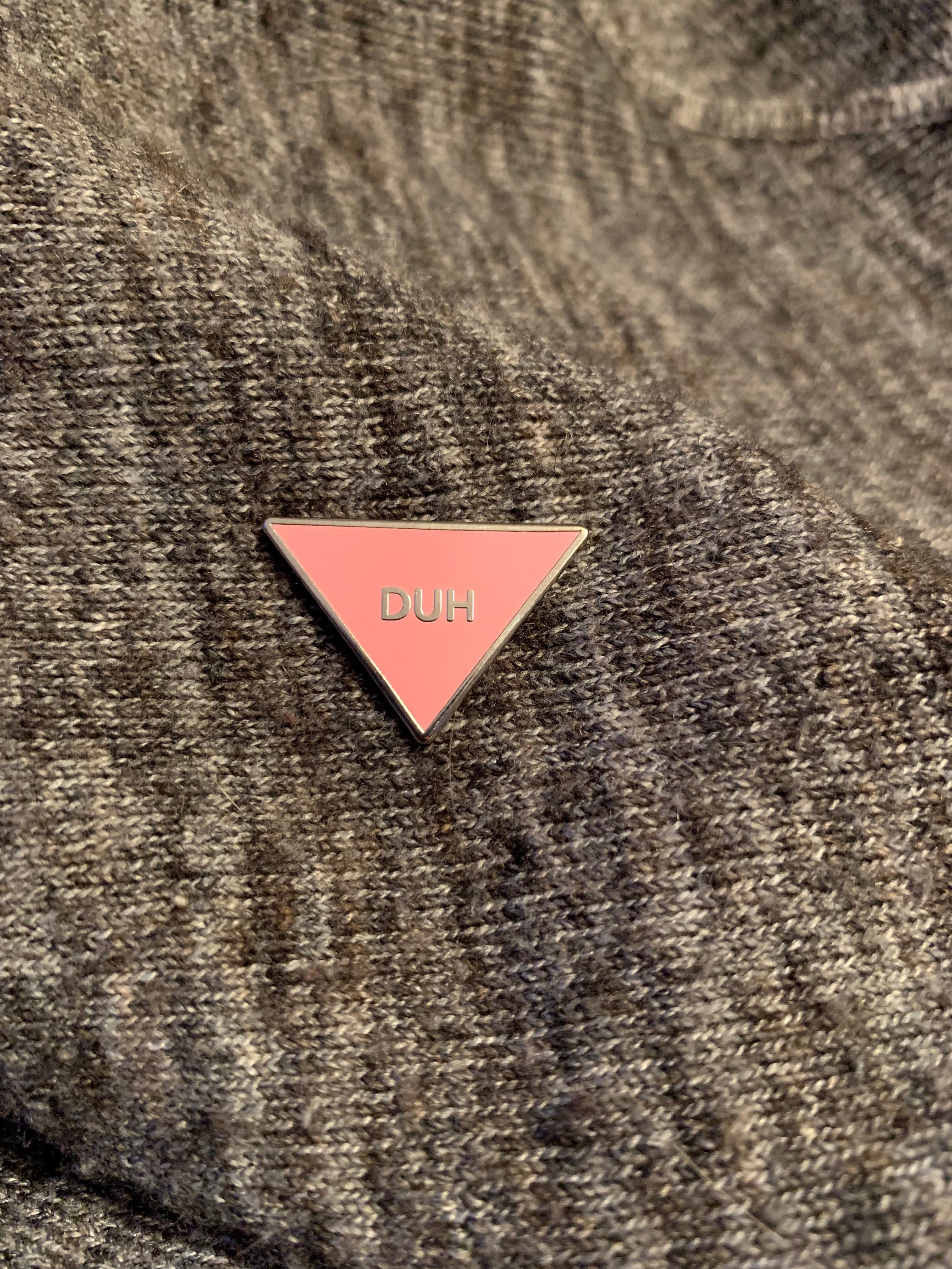 LGBTQI Lesbian Pride Pink Triangle “DUH” Hard Enamel Pin - Etsy