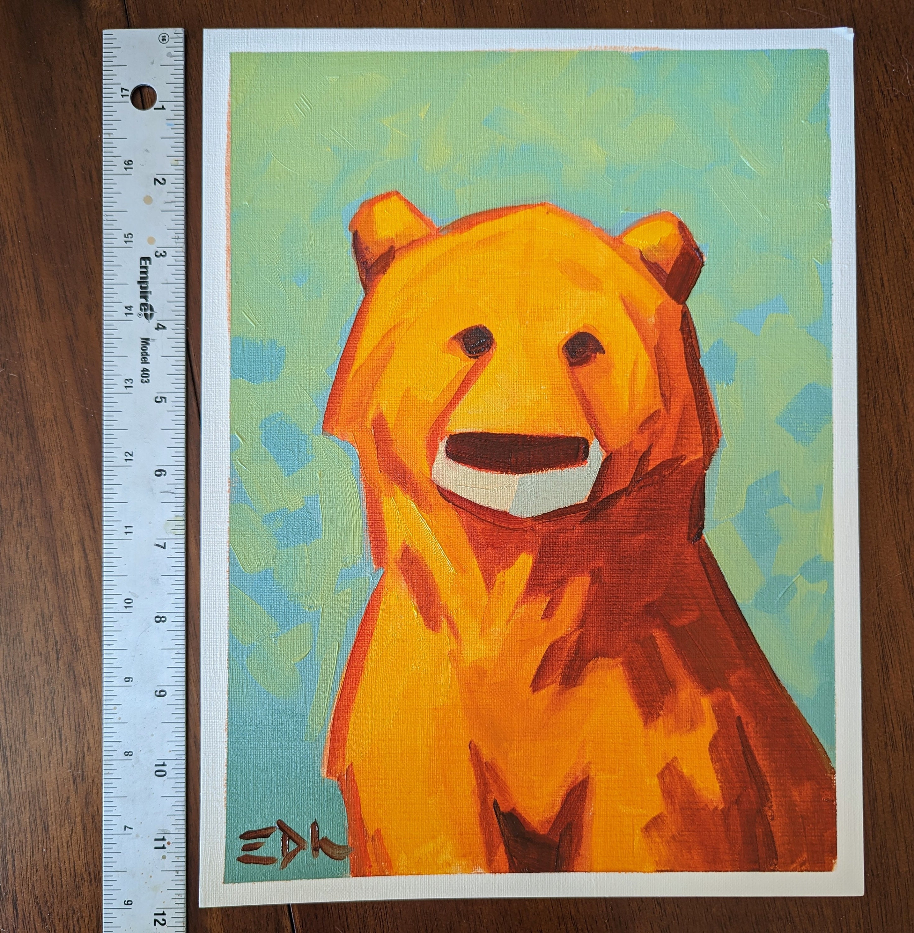 Original Oil Painting Prints, dapper Oil on Paper, Bear Painting ...