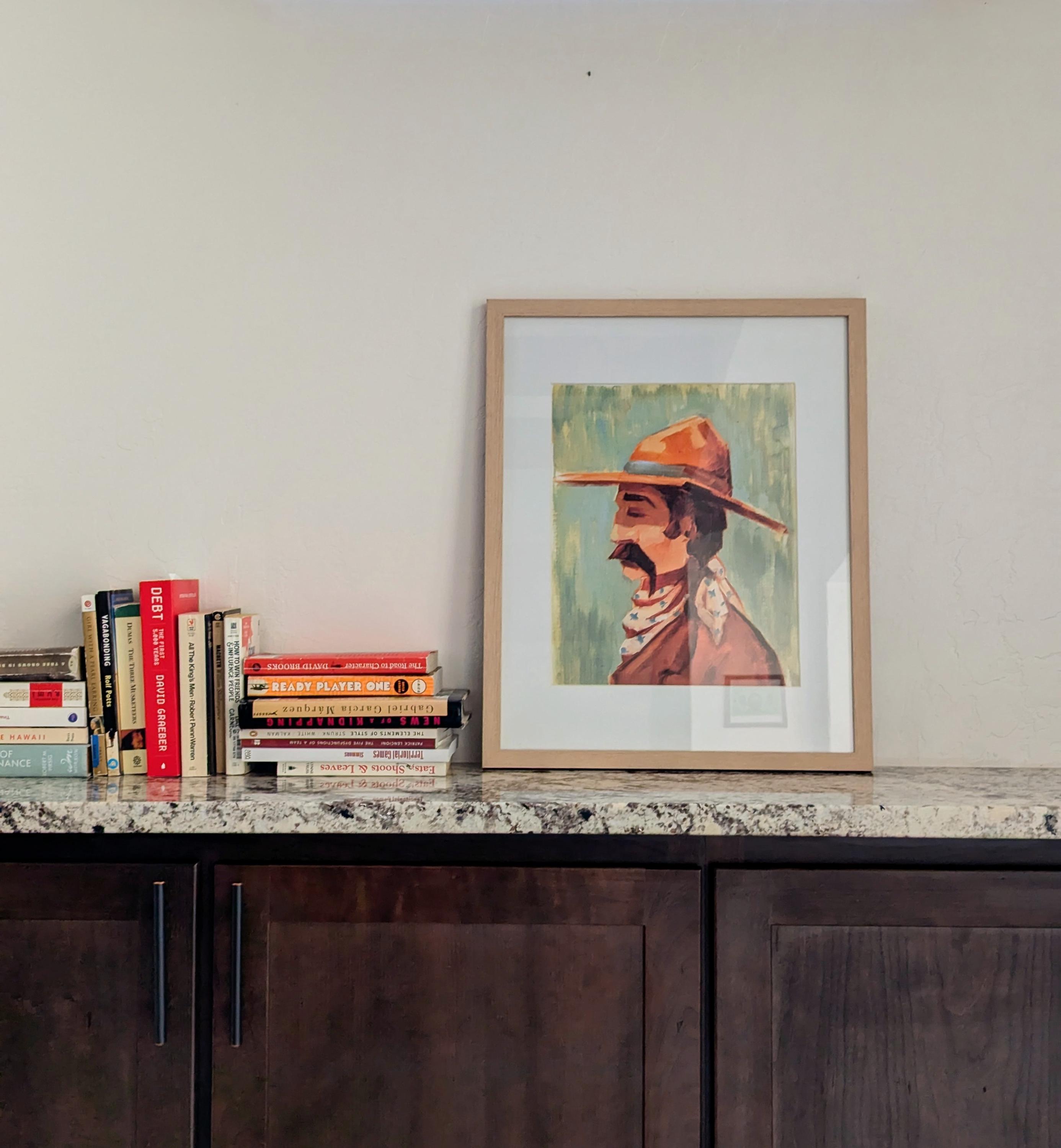 Handlebar | Original Cowboy Painting - Etsy