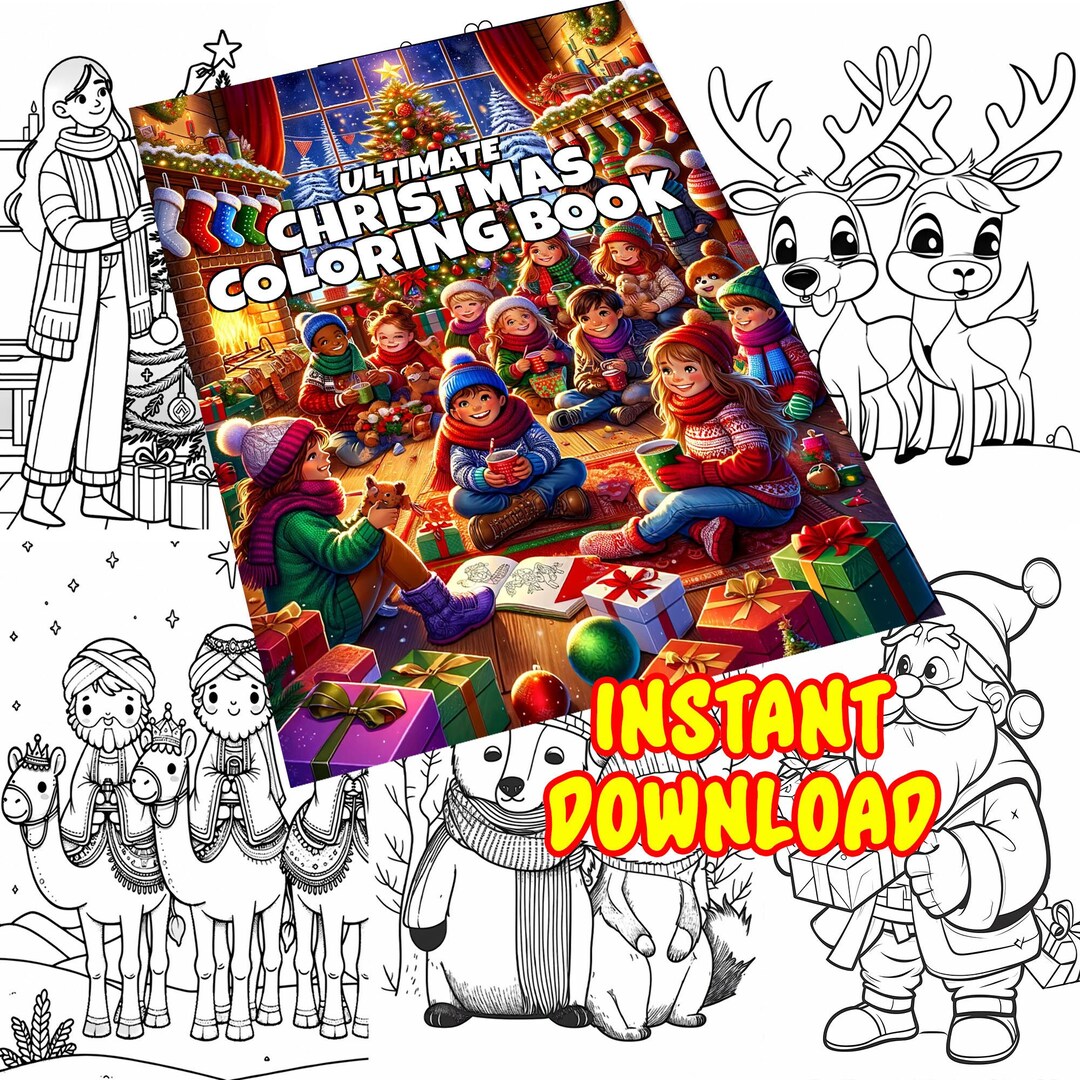 Ultimate Christmas Coloring Book Digital Download Christmas Printables ...