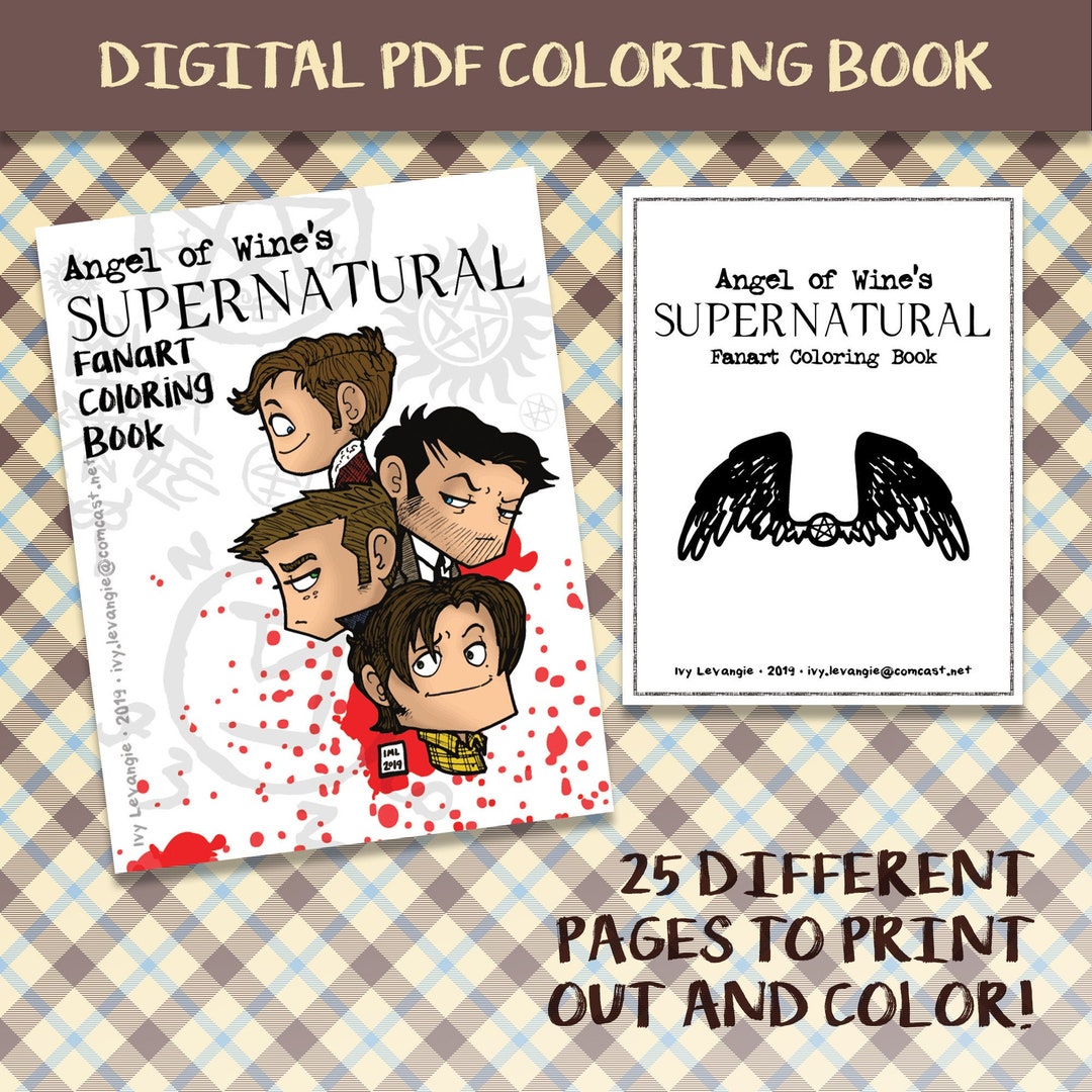 Supernatural Fanart Coloring Book - Etsy