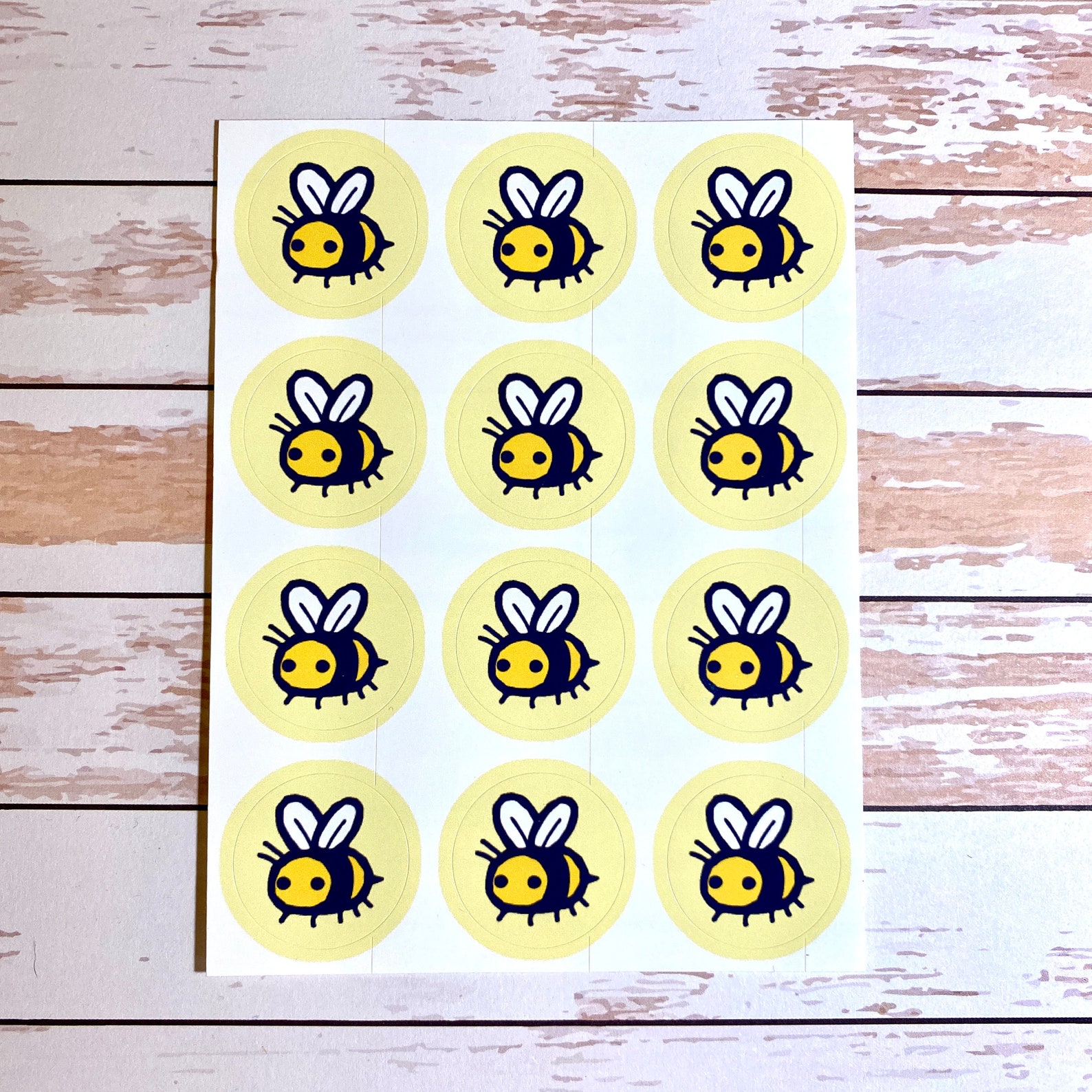 Busy Bee 1 Round Stickers | Etsy