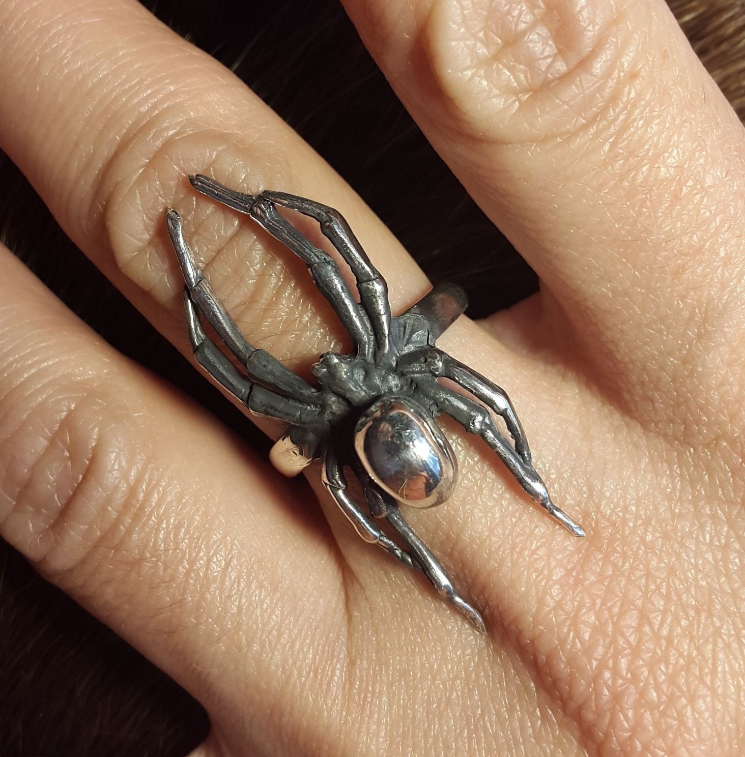 Ring Spider Tarantula Silver. Battle ring. Nordic ring. Norse | Etsy