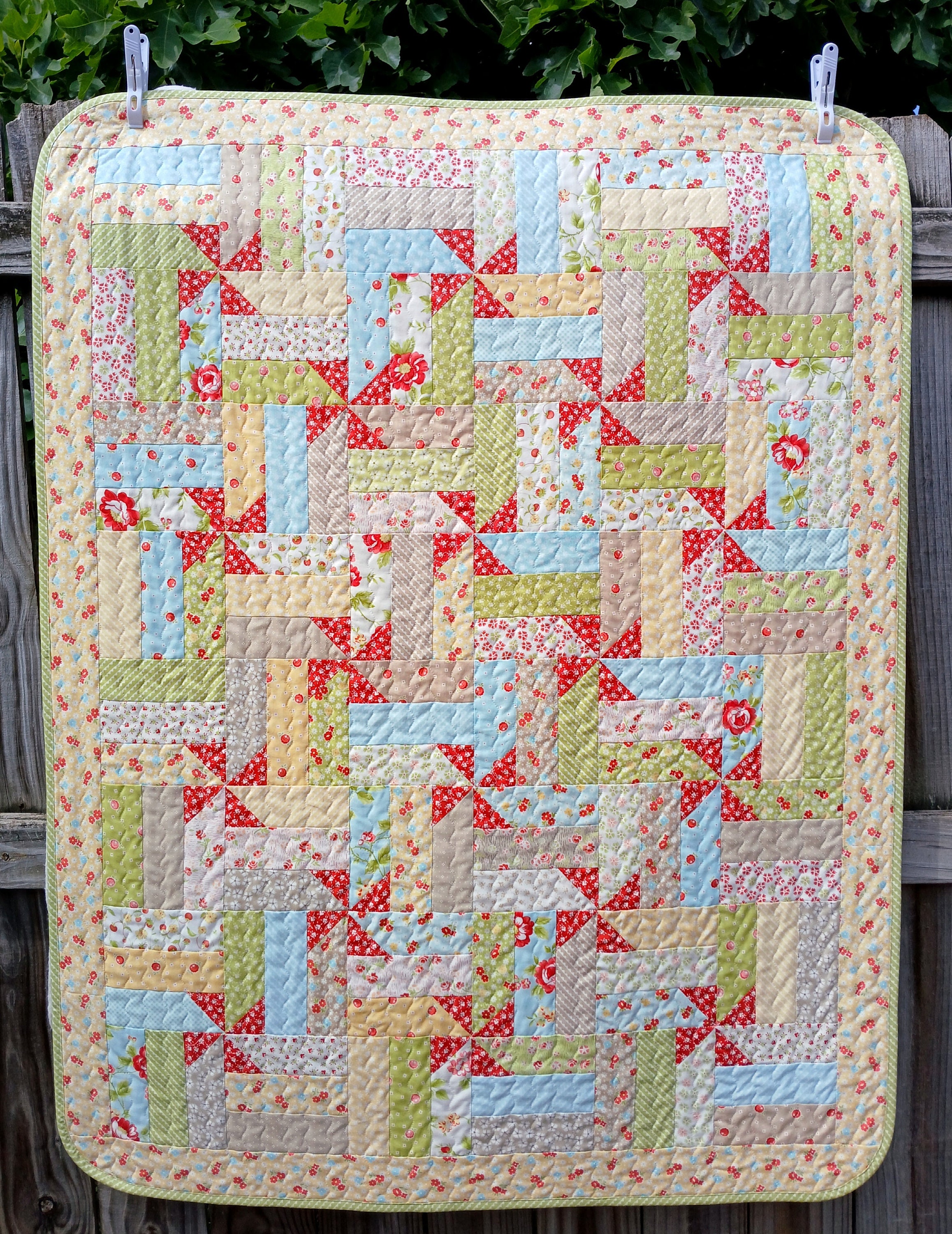 Pinwheel Spring Twist Patchwork Quilt / Blanket - Etsy