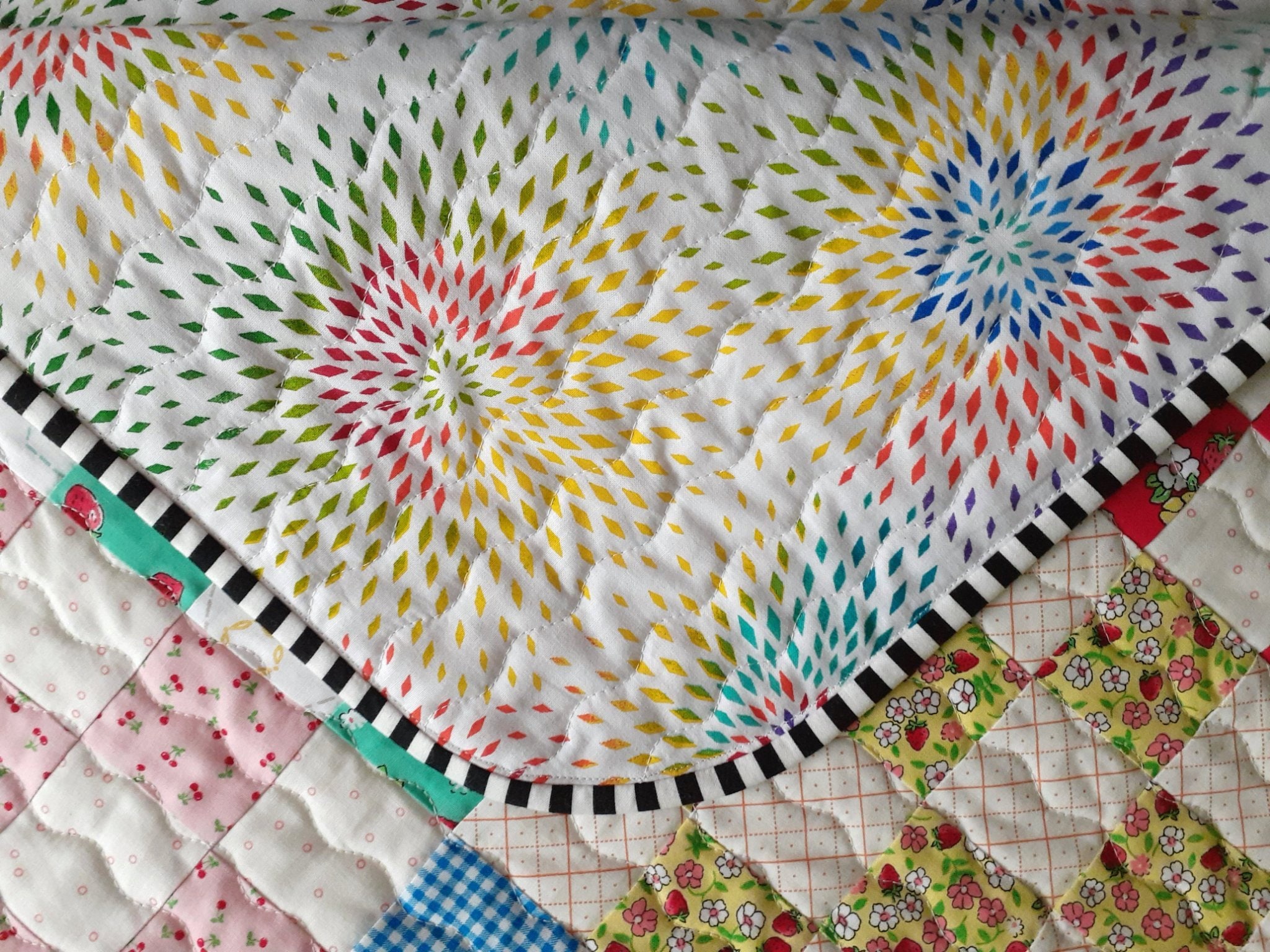 Colorful Postage Stamp Baby Quilt / Wall Hanging - Etsy