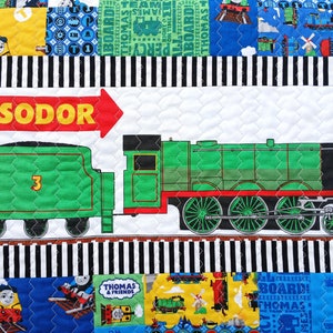 Thomas the Train Fabric, Patchwork Quilt, Thomas and Friends Fabric - Etsy