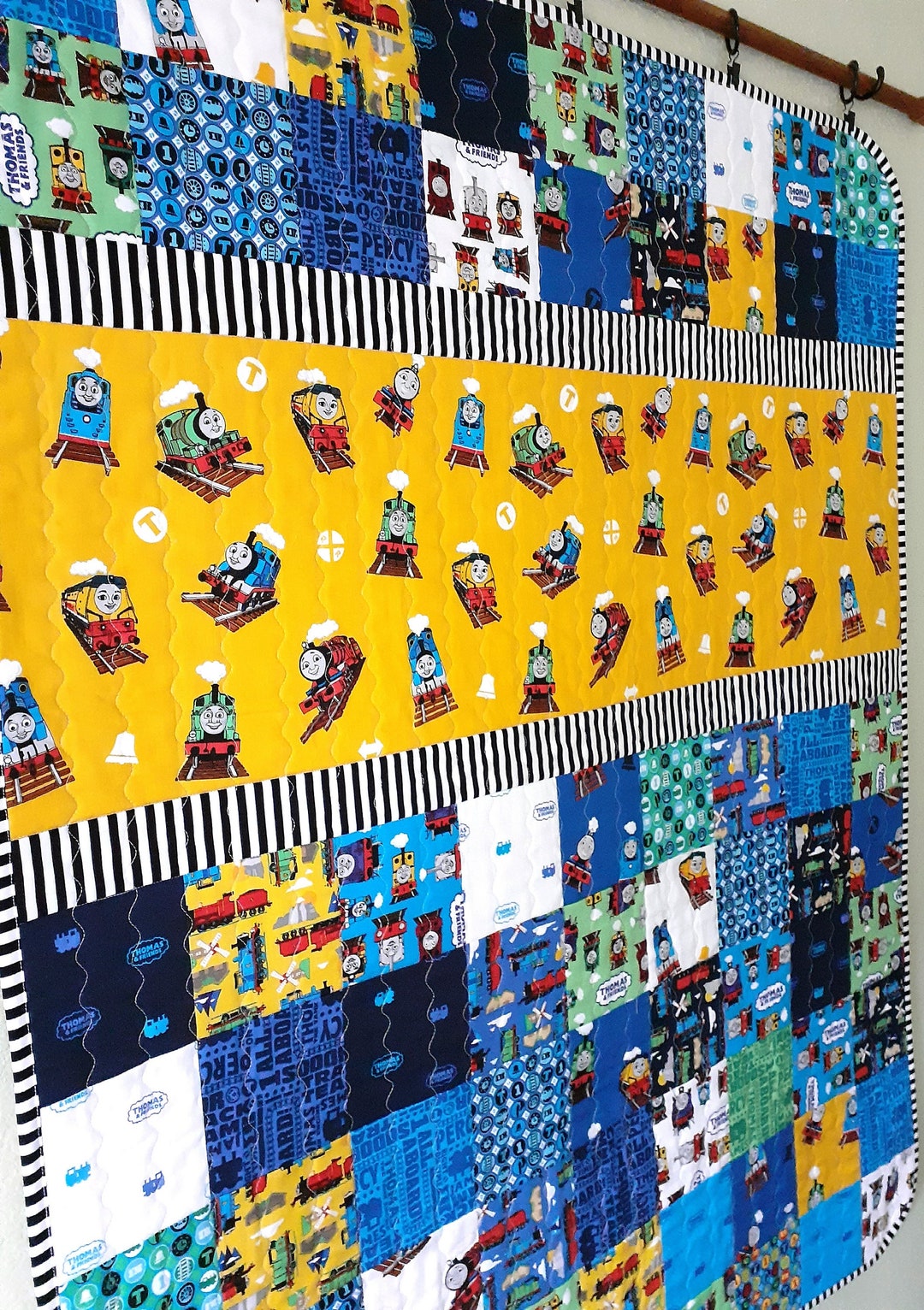 Thomas the Train Fabric Patchwork Quilt Thomas and Friends - Etsy