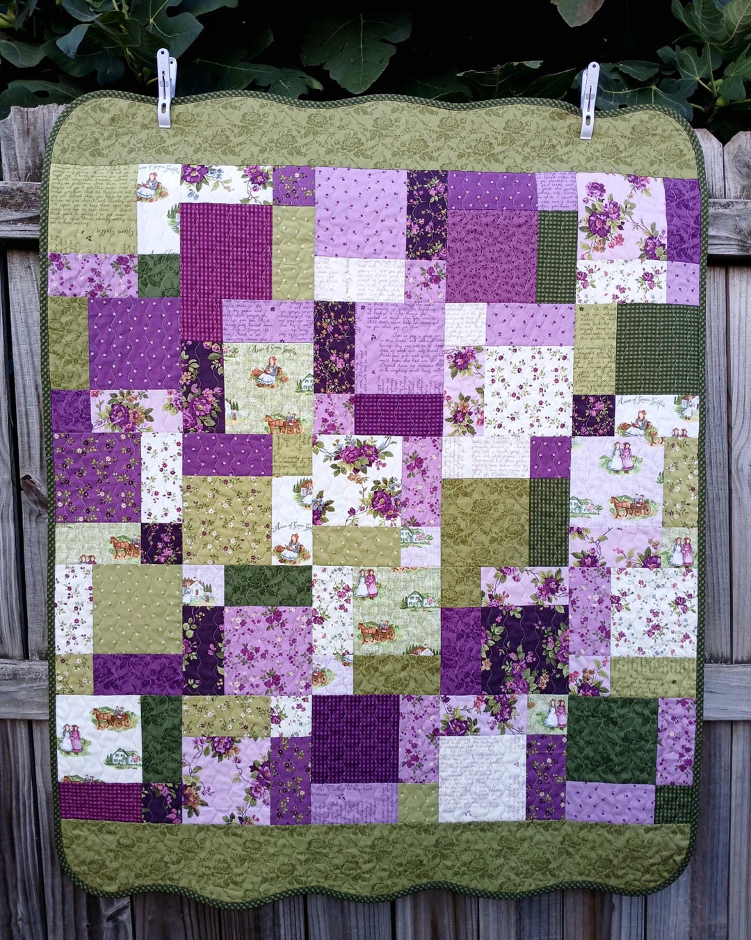 Anne of Green Gables /baby Quilt /scalloped Border - Etsy