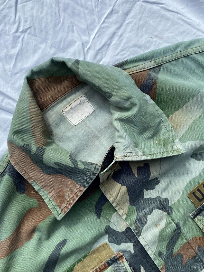 70’s US Army Camo Fatigue Jacket - Etsy