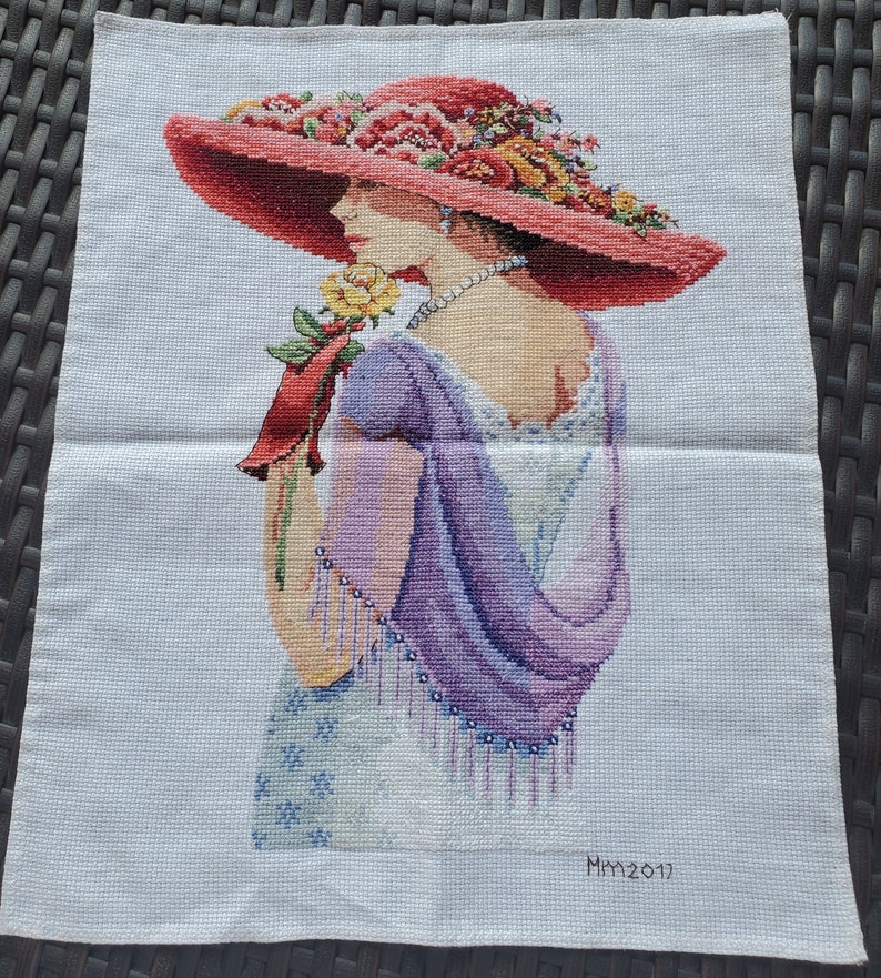 The Lady-handmade Beautiful Finished Cross Stitch Gorgeous Woman ...