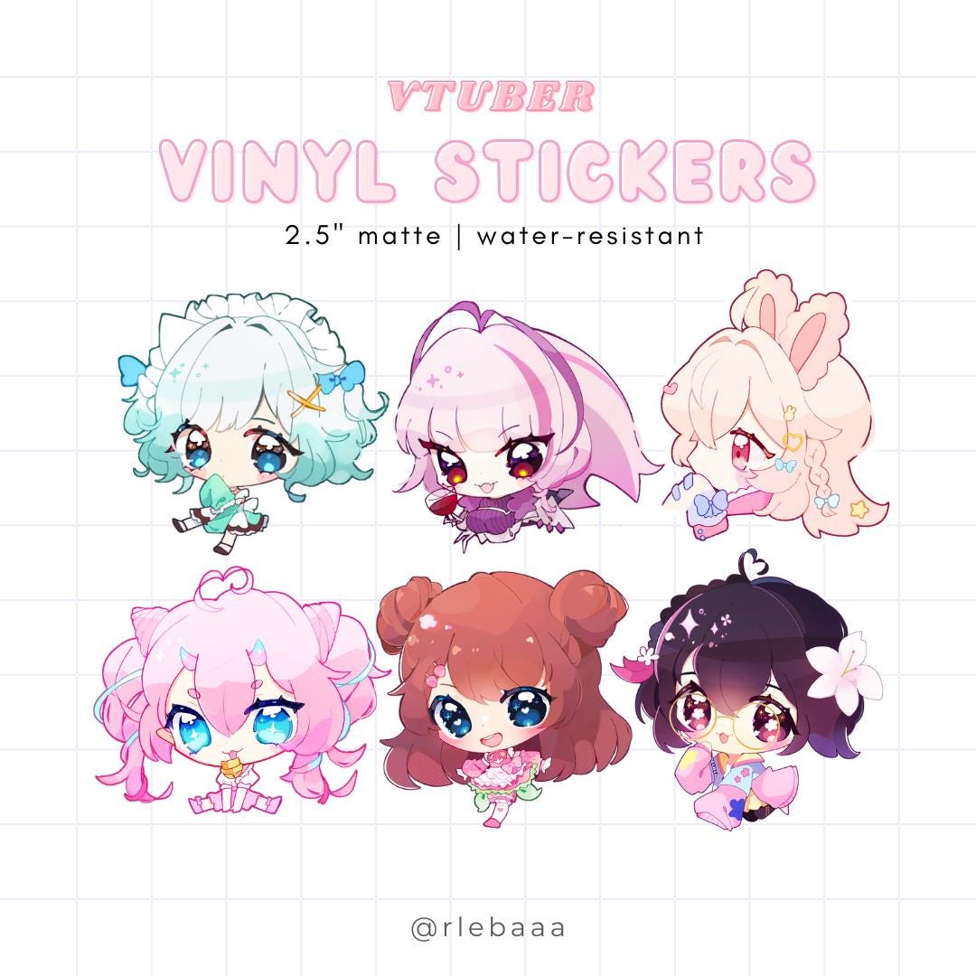 Indie/misc. Vtuber Variety Stickers - Etsy