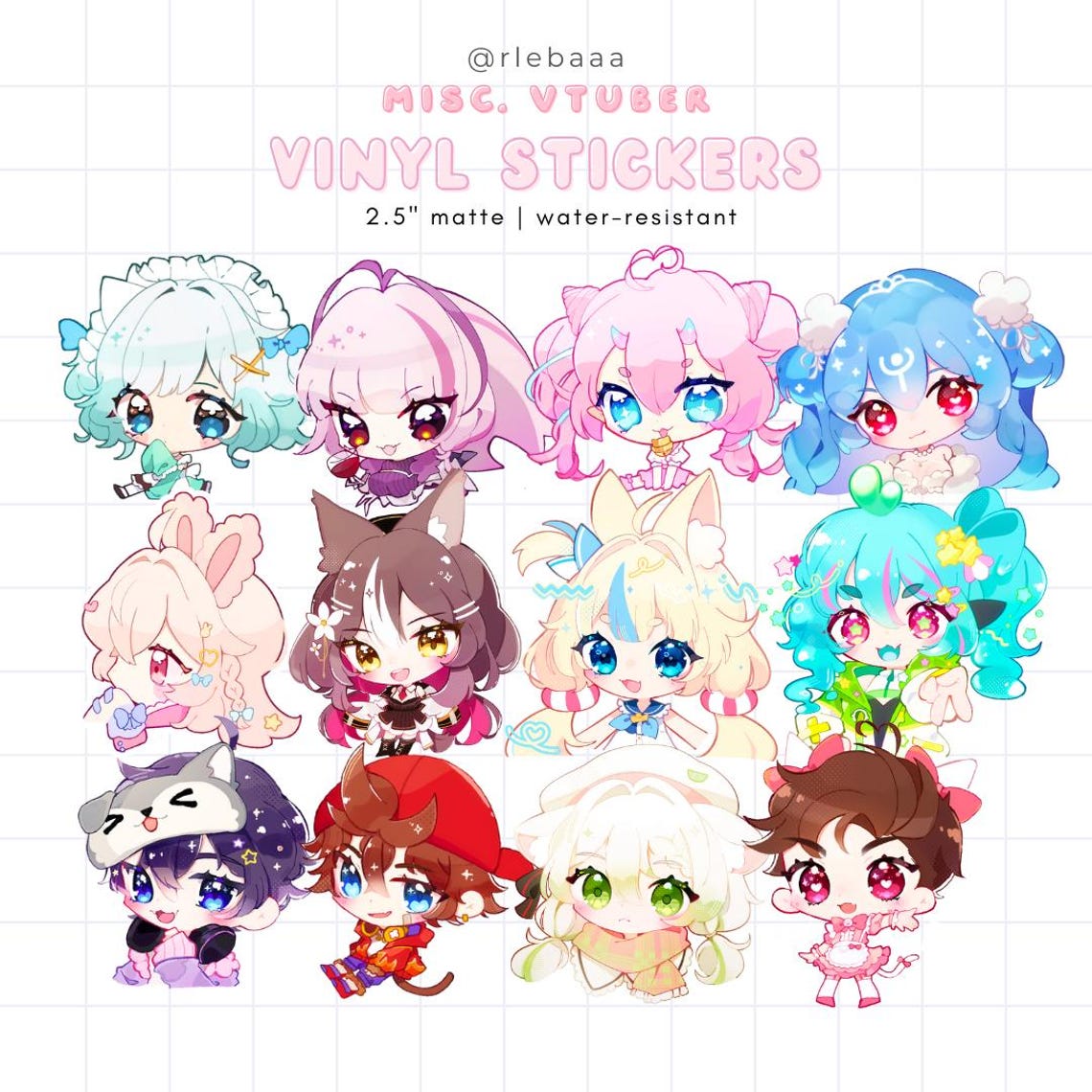 Indie/misc. Vtuber Variety Stickers - Etsy