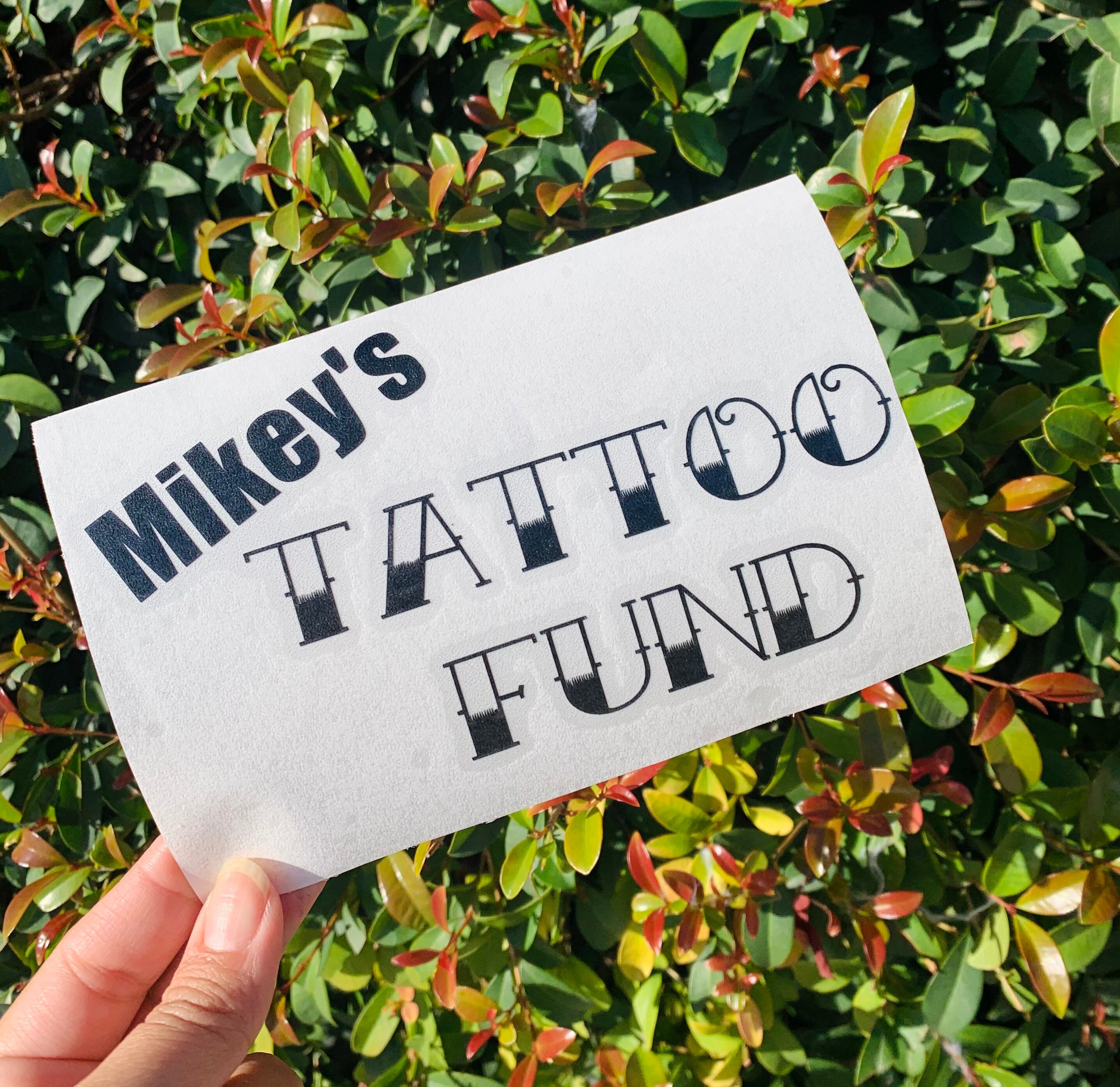 Tattoo Money Jar Decal / Tattoo Fund Decal / Tattoo Money ...