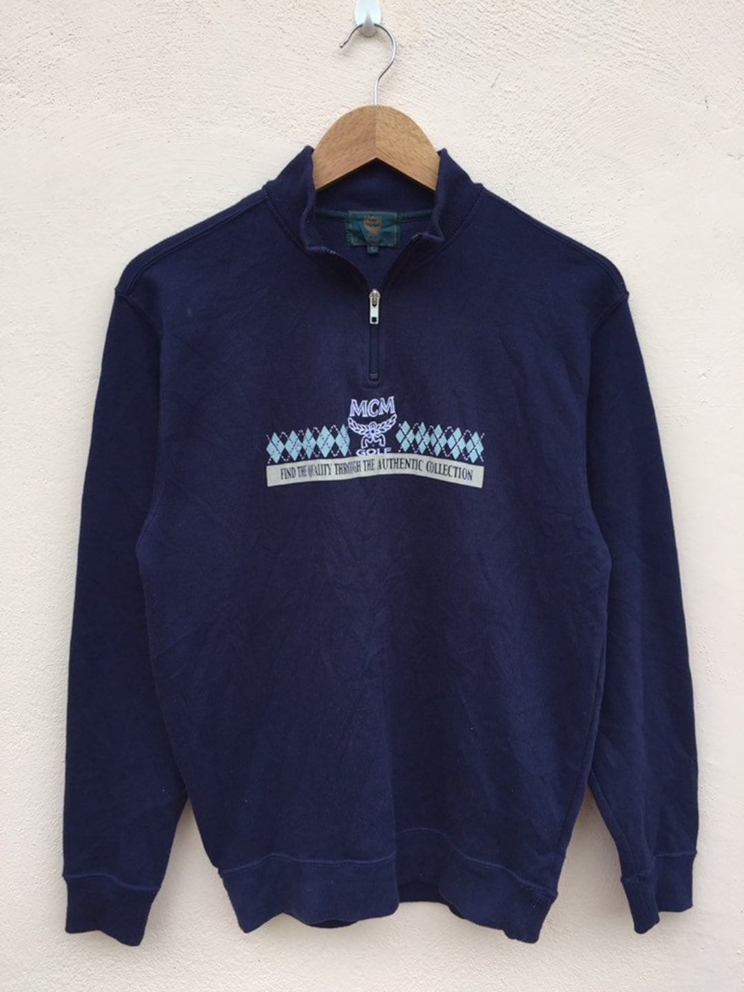 Vintage MCM Golf Quarter Zipper Pullover Sweatshirt Size Medium ...