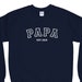 Custom Papa Sweatshirt / Dad Fathers Day Gift / Dad Established ...