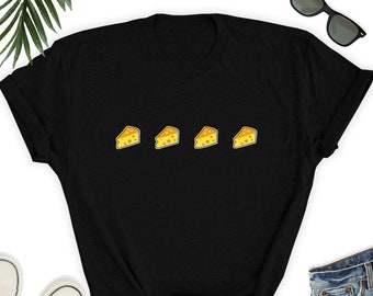 Cheese Shirt, Fun Cheese Icon Tee Shirt, Cheese Tee Top, Cute Cheese T ...