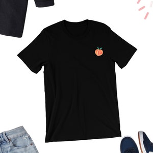 Peach Shirt, Cute Peach Design T-shirt, Peach Tee Shirt, Peach Icon ...