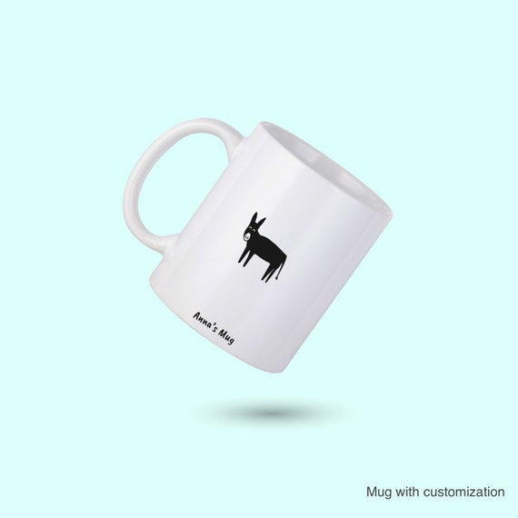 Donkey Coffee Mug Donkey Personalized Mug Donkey Icon Coffee - Etsy
