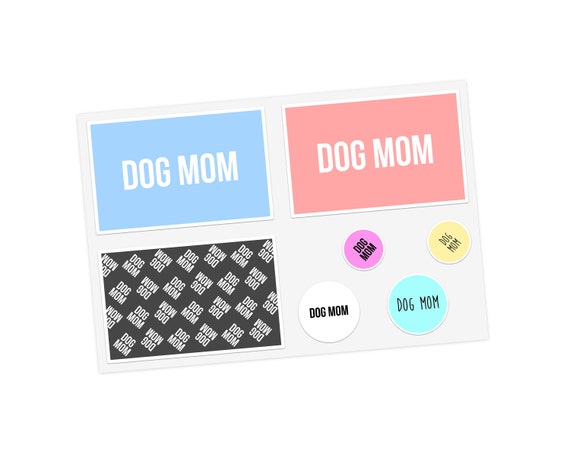 Set of Dog Mom Stickers Pack of Dog Mom Stickers Cute Gift - Etsy