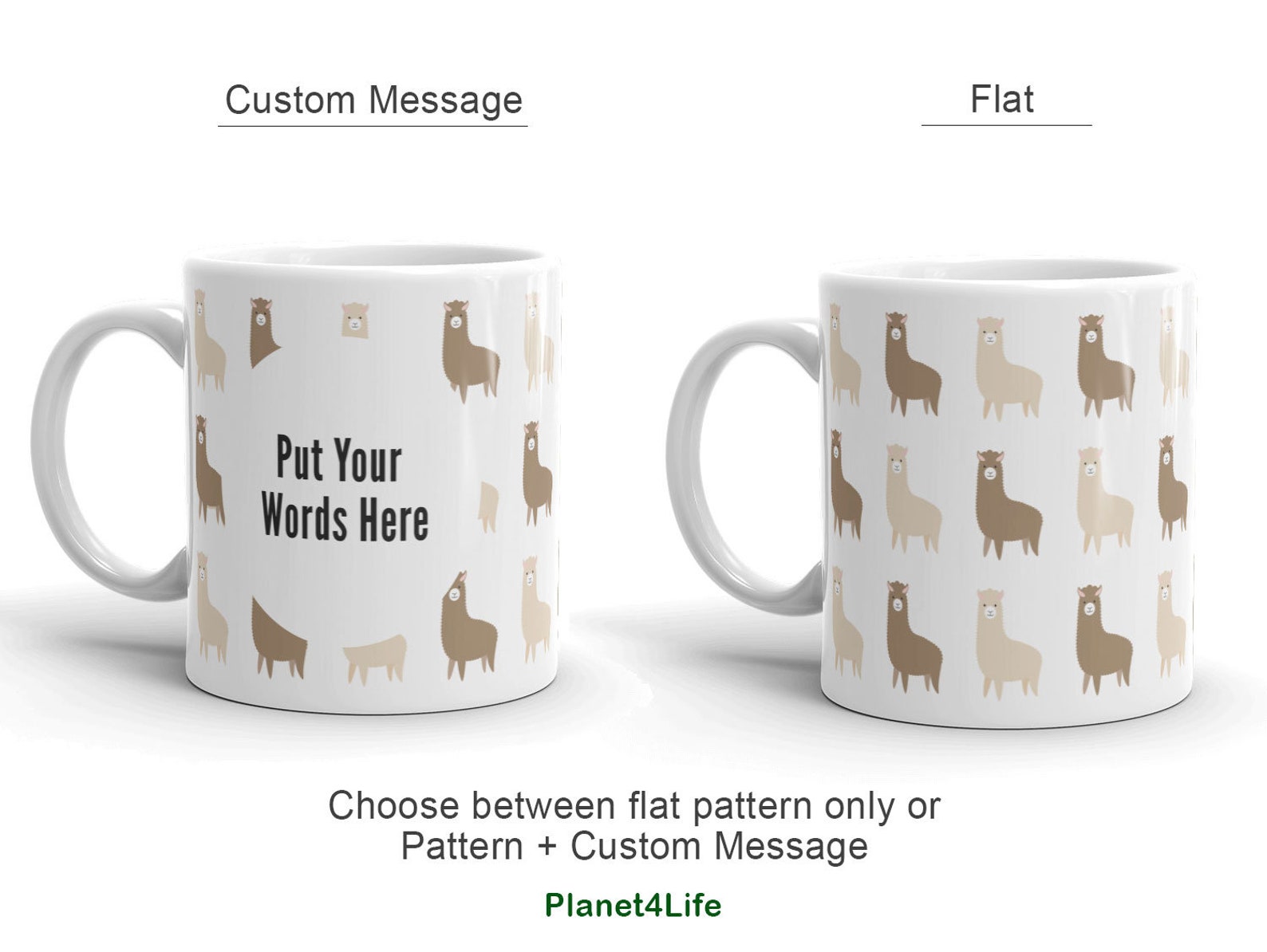 Llama Coffee Mug Llama Personalized Mug Alpaca Design Coffee | Etsy