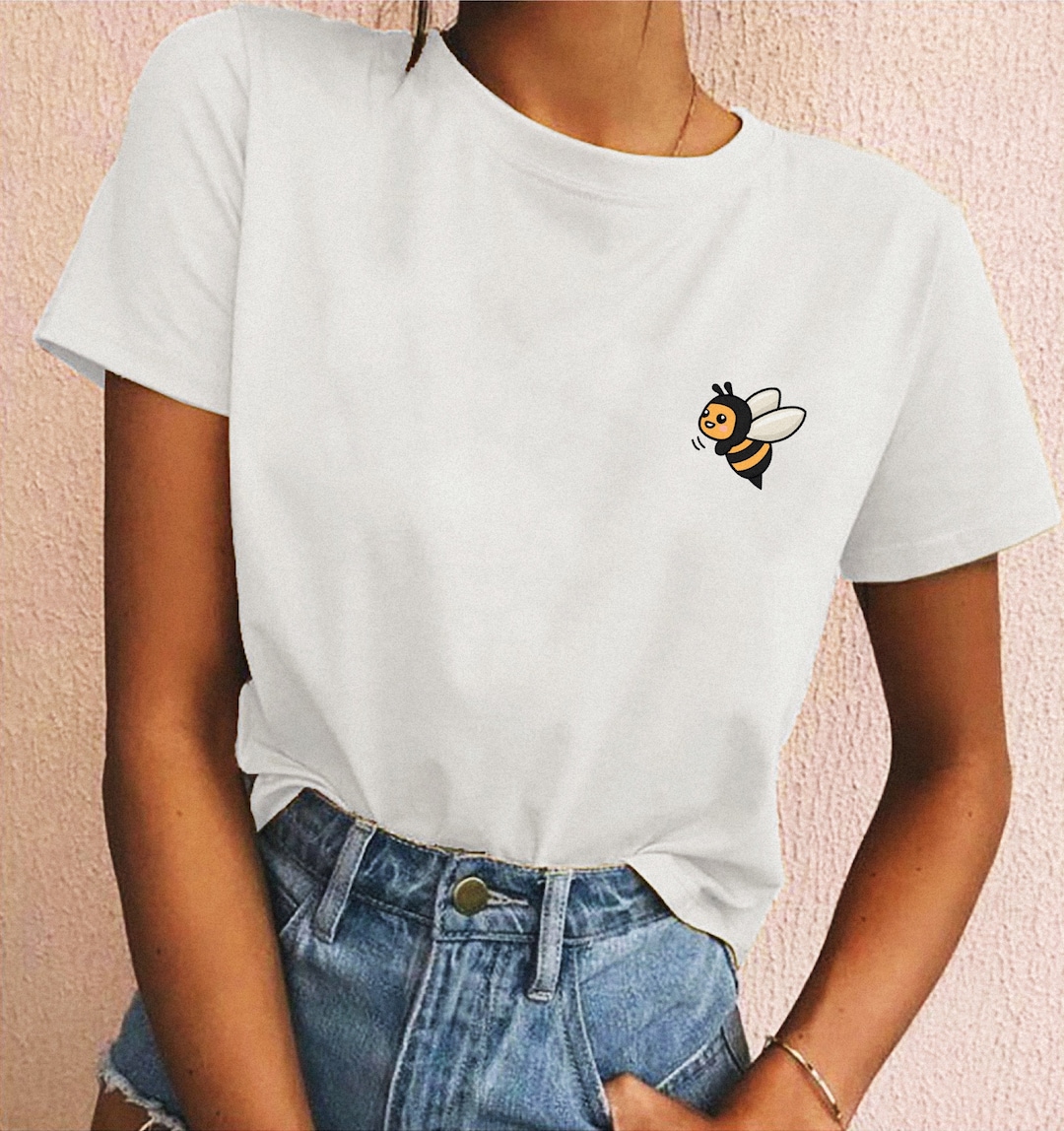 Bee Shirt, Cute Bee Icon Lover T-shirt, Fun Bee Tee Shirt, Bees Icon ...