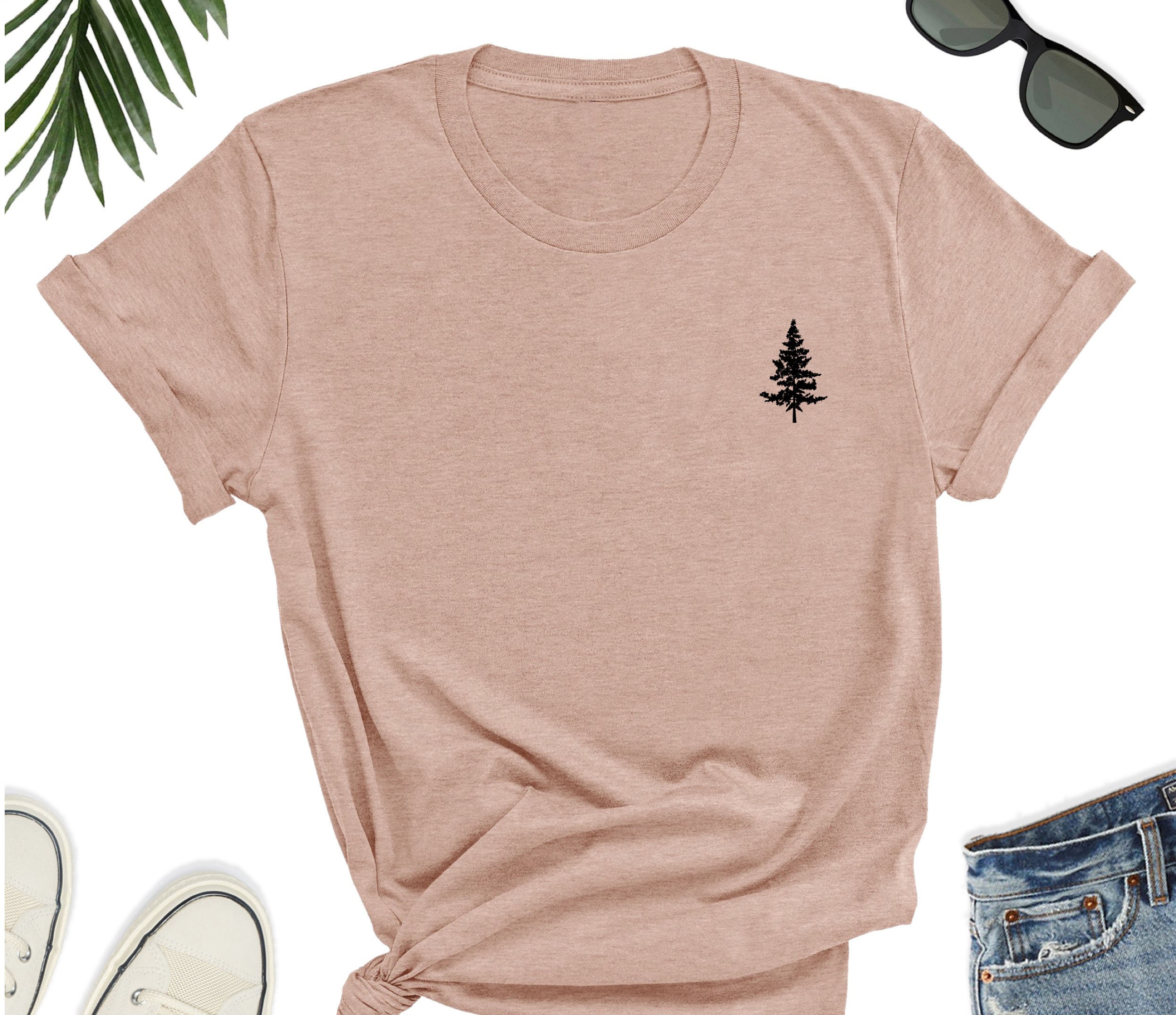Pine Trees Pocket / Tree Shirt / Pine Graphic Tee / Pine Minimalist ...