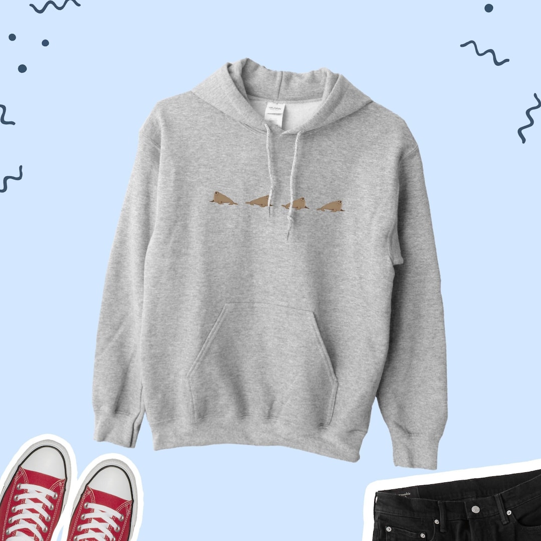 Seal Hoodie, Cute Seal Hoodie, Seals Lover Hooded Sweater, Seal Friend ...