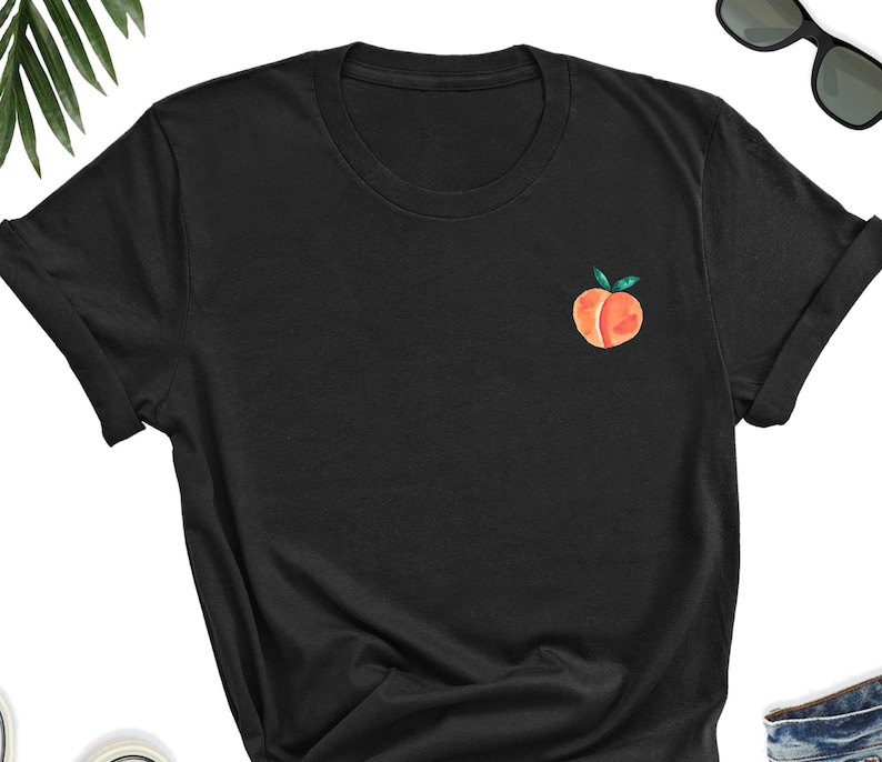 Peach Shirt, Cute Peach Design T-shirt, Peach Tee Shirt, Peach Icon ...