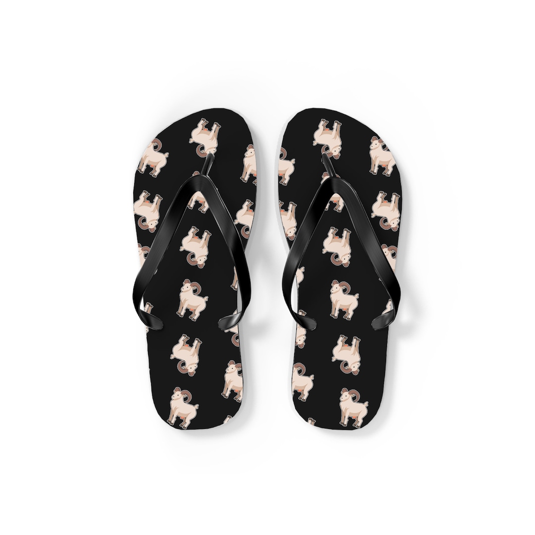 Goat Flip-flops, Goat Gift Flip Flops Sandals, Gift for Goats, Cute ...