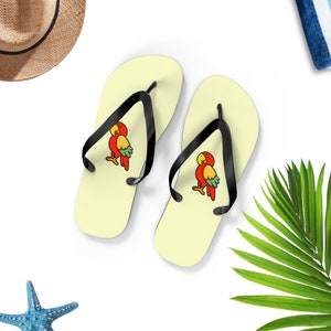 Parrot Flip-flops, Cute Parrot Bird Flip Flops Sandals, Parrot Gift ...