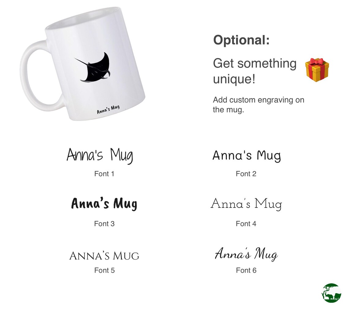 Manta Ray Coffee Mug, Stingray Personalized Mug, Cute Ocean Lover ...