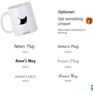 Manta Ray Coffee Mug, Stingray Personalized Mug, Cute Ocean Lover ...