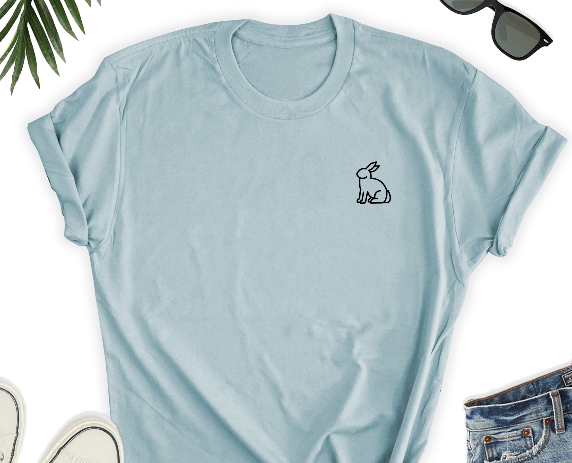 Bunny Shirt, Rabbit Icon Shirt, Cute Bunny Tee, Bunny Top, Bunny Shirt ...