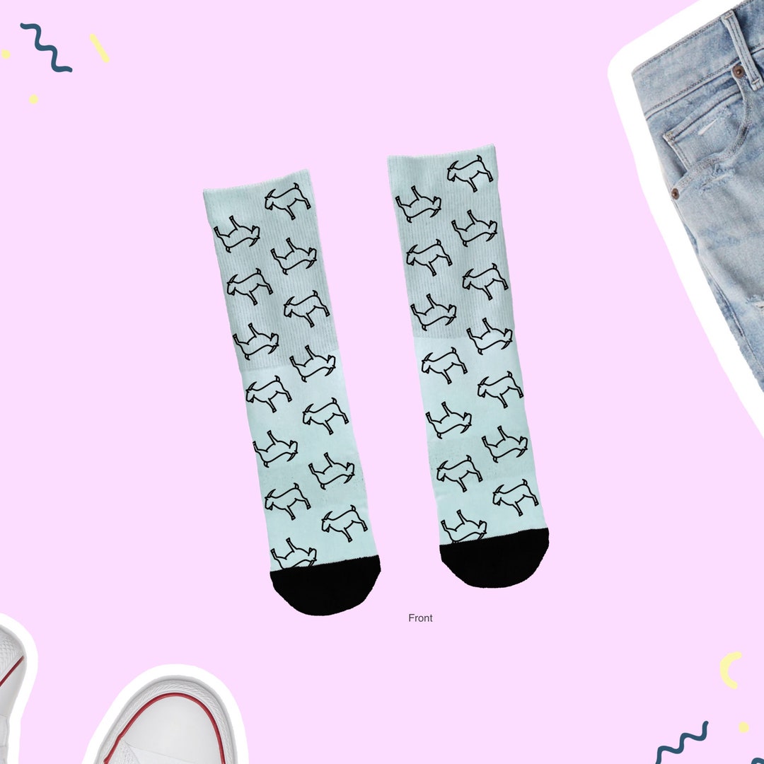 GOAT Socks, Gat Lover Socks, Cute Goat Socks, Gift for Goat Friend ...