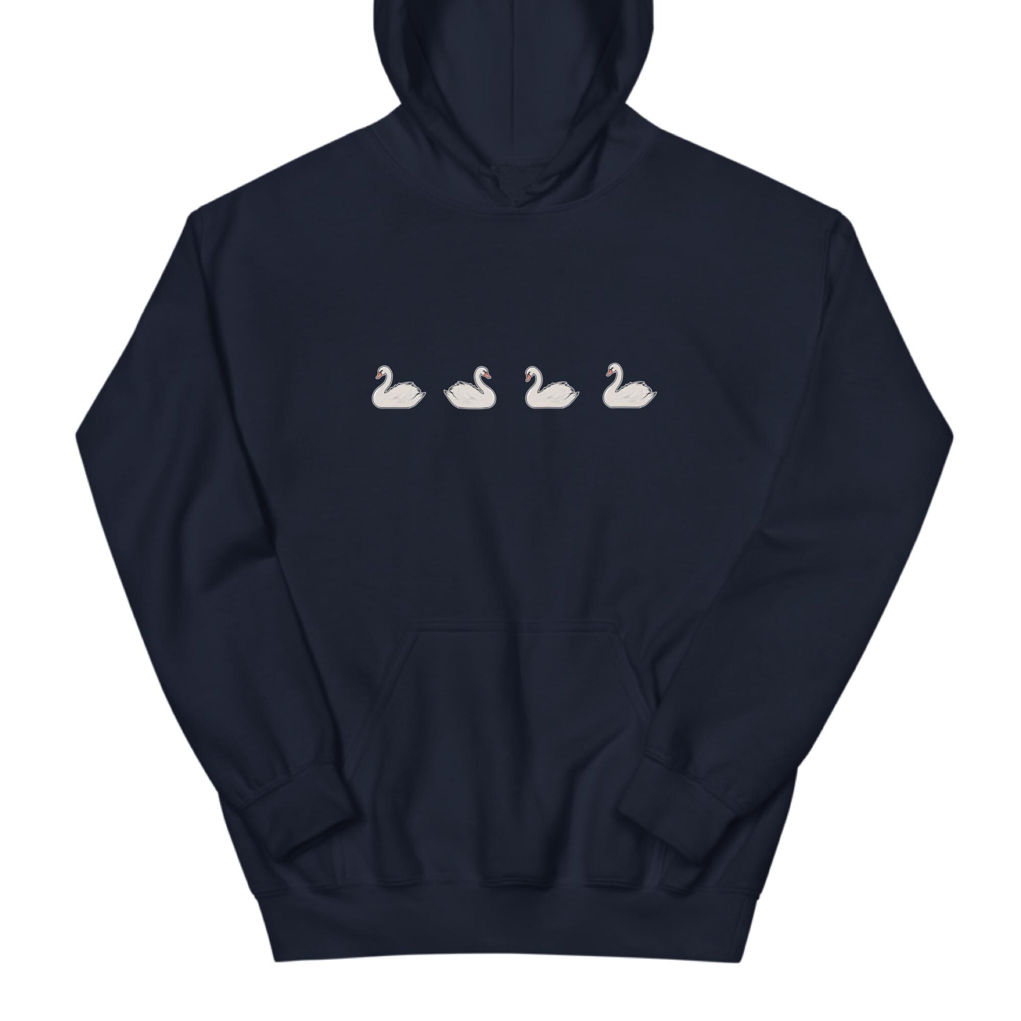 Swan Hoodie, Cute Swan Hoodie, Swan Lover Sweater, Swan Lover Friend ...