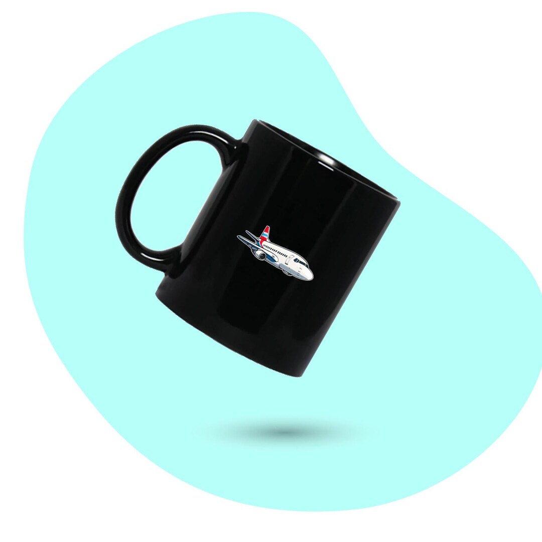 Plane Coffee Mug, Pilot Personalized Mug, Cute Plane Icon Coffee Cup ...