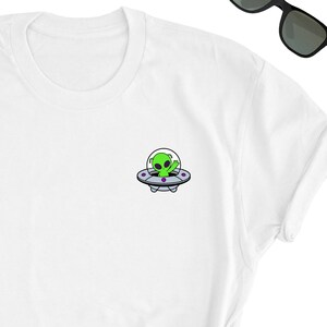 Alien Shirt, Cute Alien Spaceship Lover T-shirt, Alien Tee Shirt, Alien ...