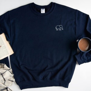 Elephant Icon Sweatshirt, Elephant Cute Sweater, Elephant Lover ...