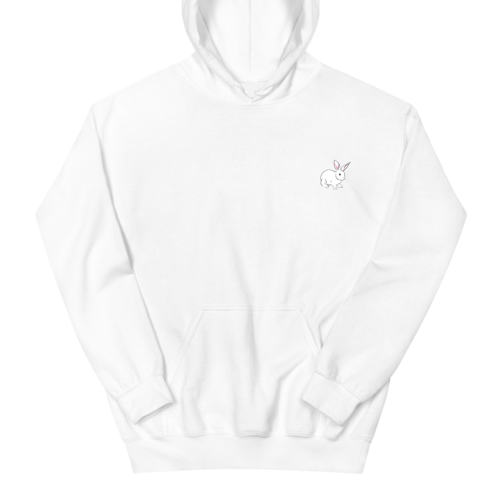 Rabbit Icon Hoodie Cute White Rabbit Hoodie Rabbit Top | Etsy